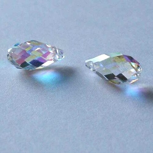 SWAROVSKI 6010 Briolette Crystal Beads CRYSTAL AB - Etsy