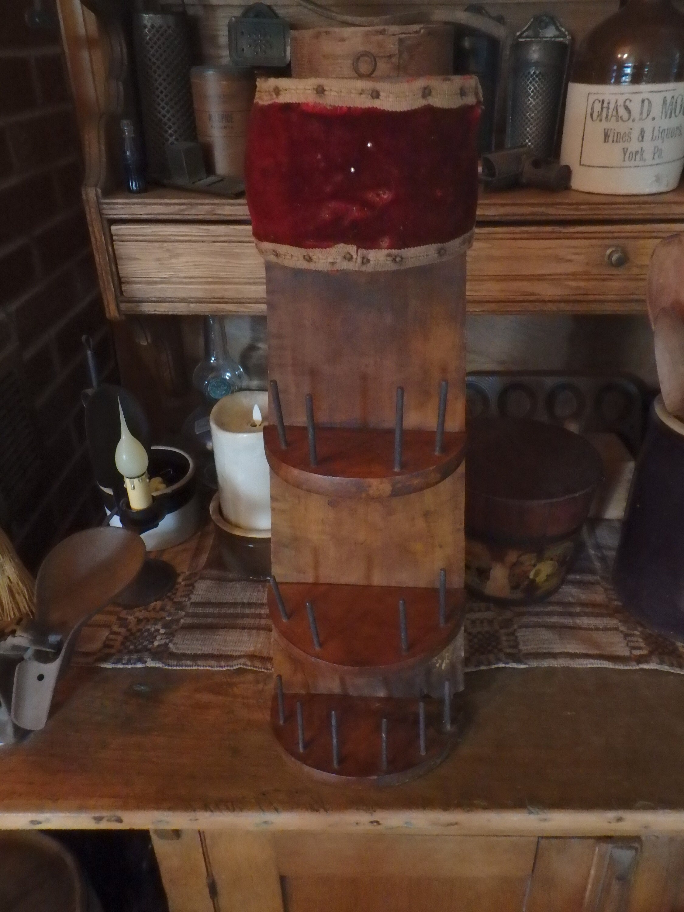 Antique Spool Holder Shelf - Etsy