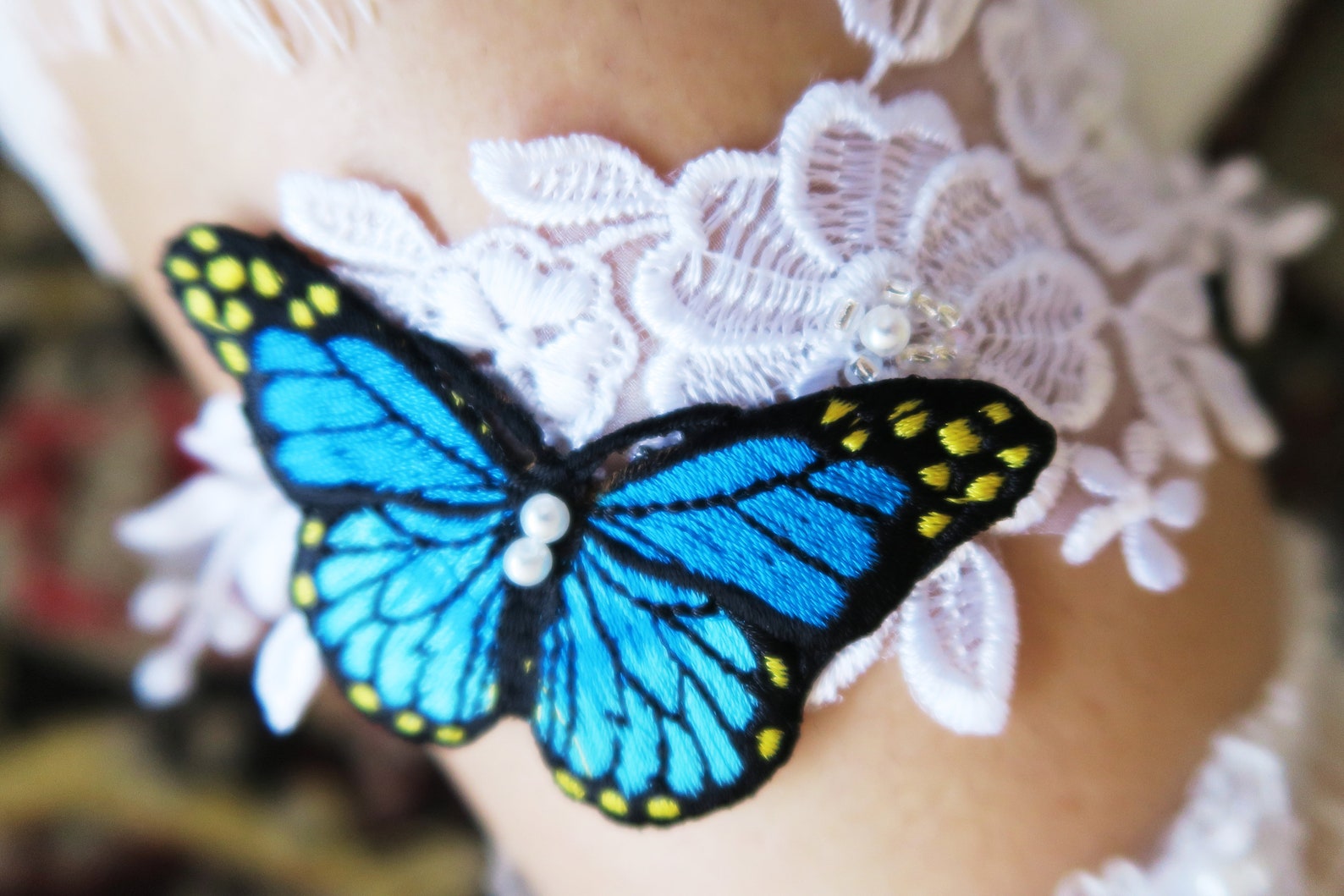 Butterfly Garter Set Wedding Garter Bridal Garter Alice in | Etsy