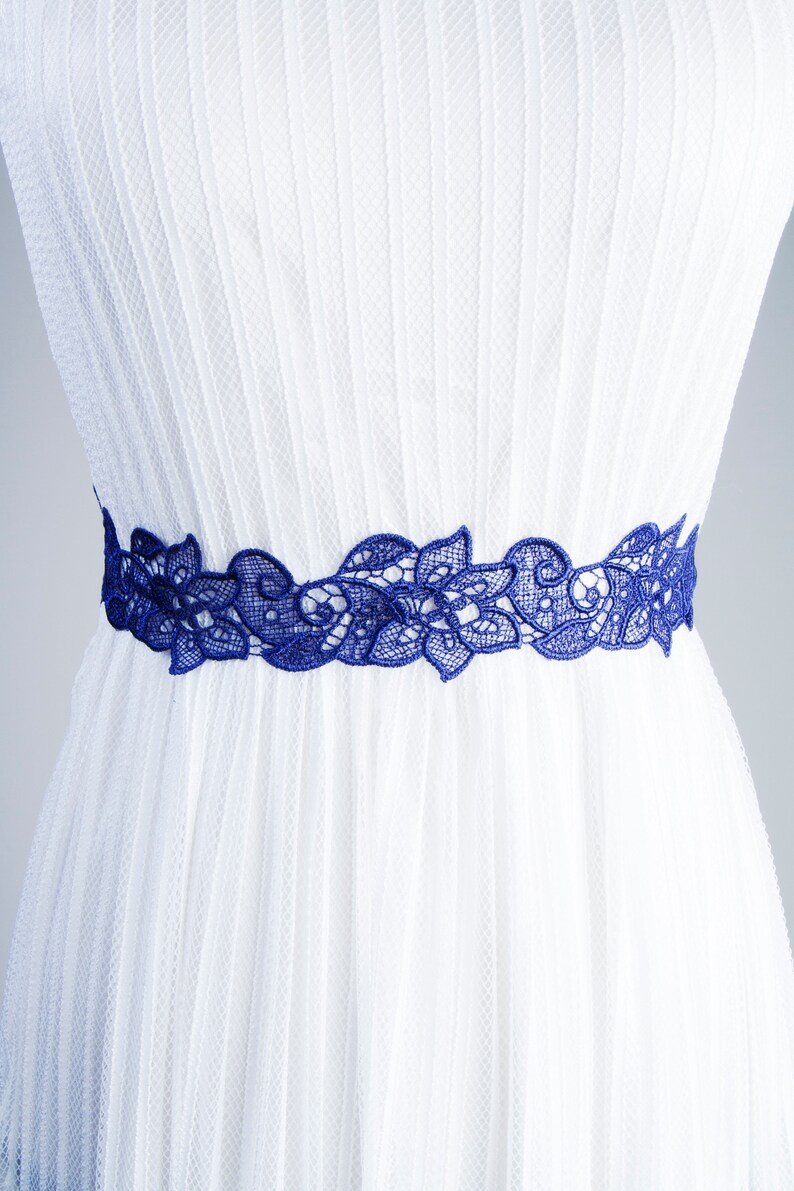 Bridal Navy Blue Lace Sash Belt Wedding Sash Belt Wedding - Etsy Canada