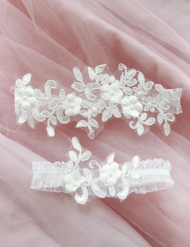Wedding Garter Set Bridal Garter Lace Garter Rustic Wedding | Etsy