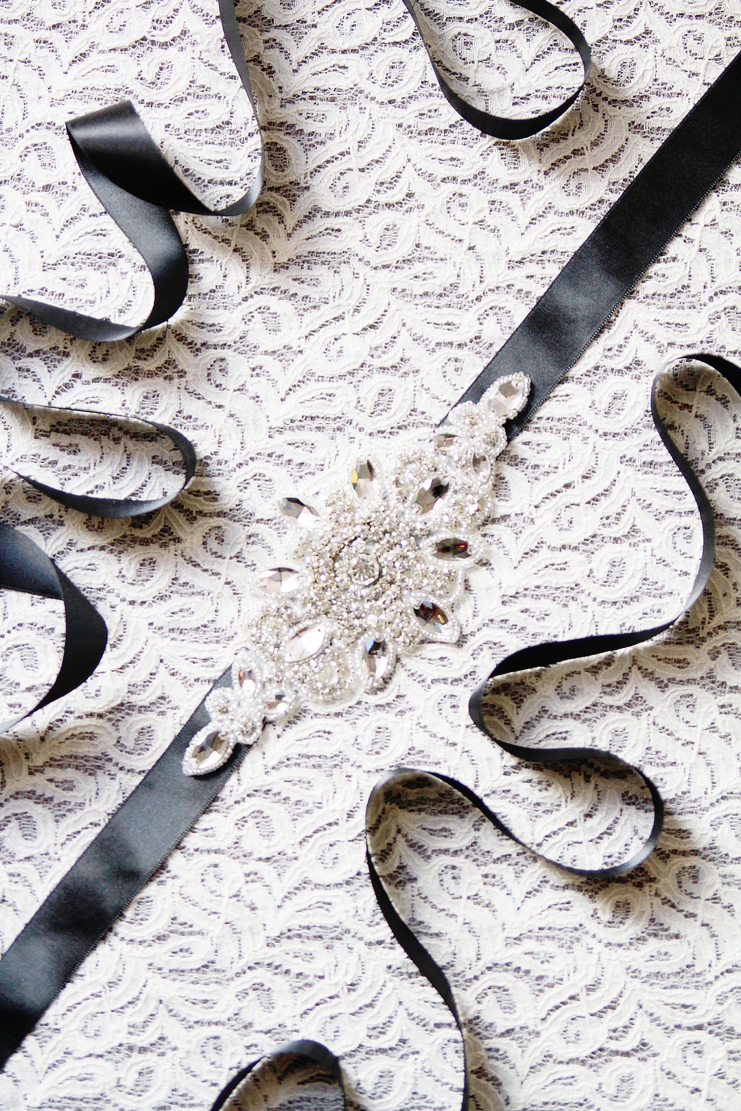 Wedding Sash Belt Bridal Sash Belt Black Sash Belt - Rhinestone Beaded ...