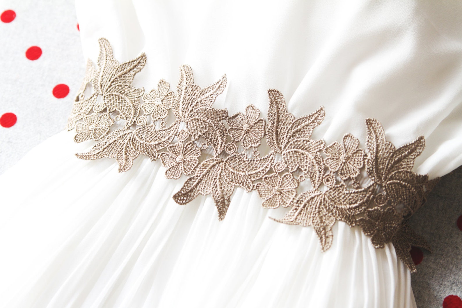Embroidery Lace Flower Ribbon Sash Belt Wedding Dress Sashes - Etsy