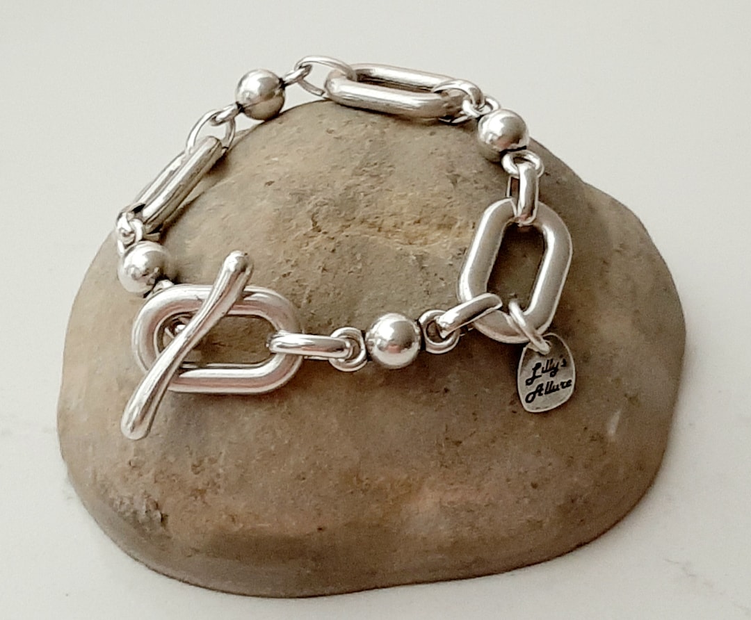 Silver Bracelet for Woman Unique Design Bold Elegant and Casual as ...