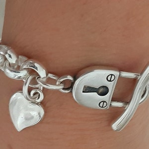 Silver Bracelet for Woman Locket Bracelet Silver Chain Rolo Bracelet ...