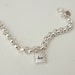 Stackable Sterling Silver Plated Padlock Bracelet: Elegant Rolo Chain ...
