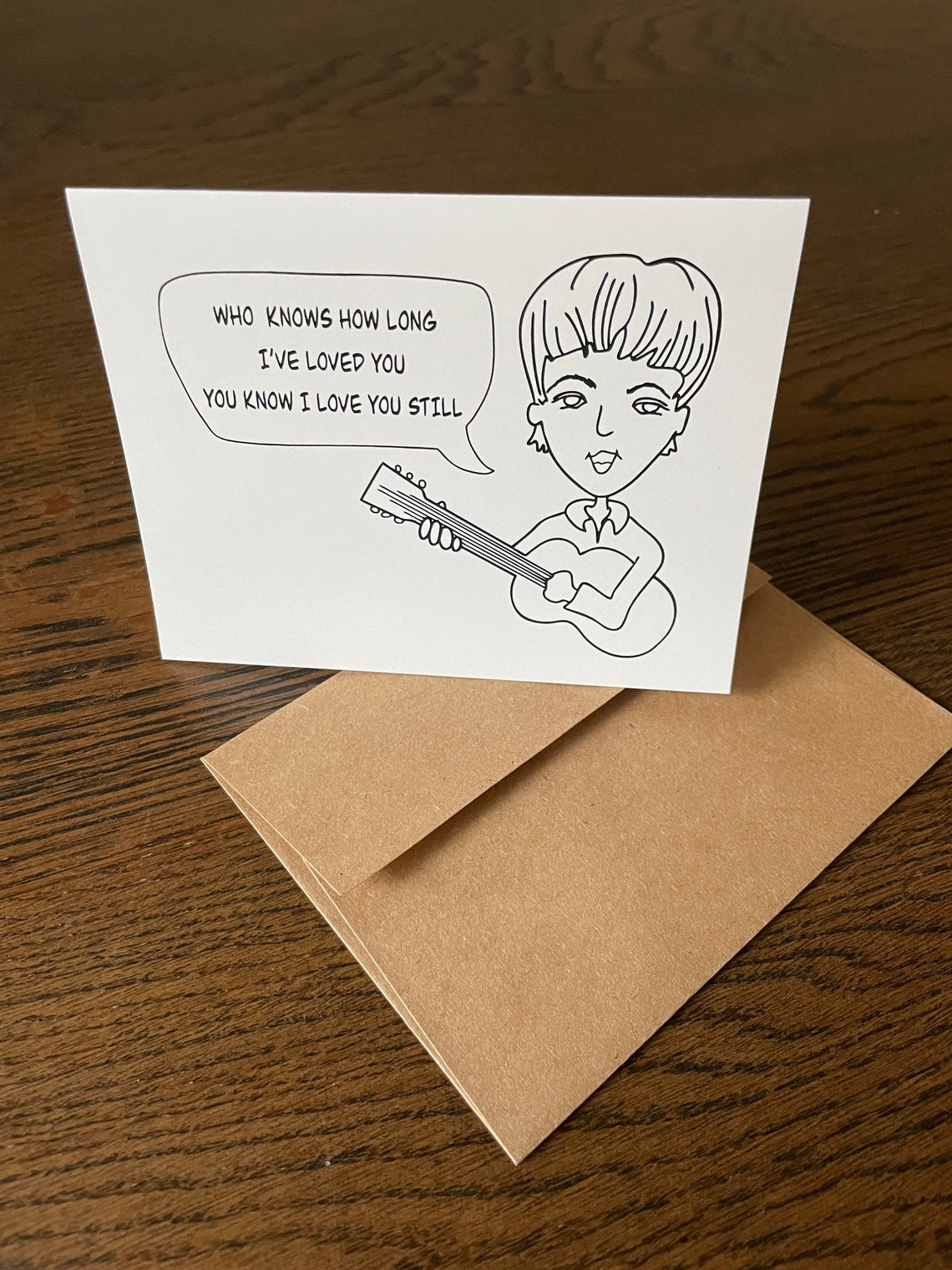 Lyrics Greeting Card- the Beatles “I Will” - Love Card Anniversary Card ...