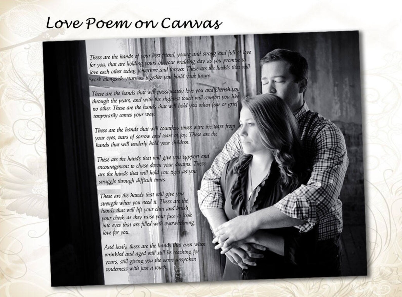 Love Poem on Personalized Wall Art Canvas | Etsy