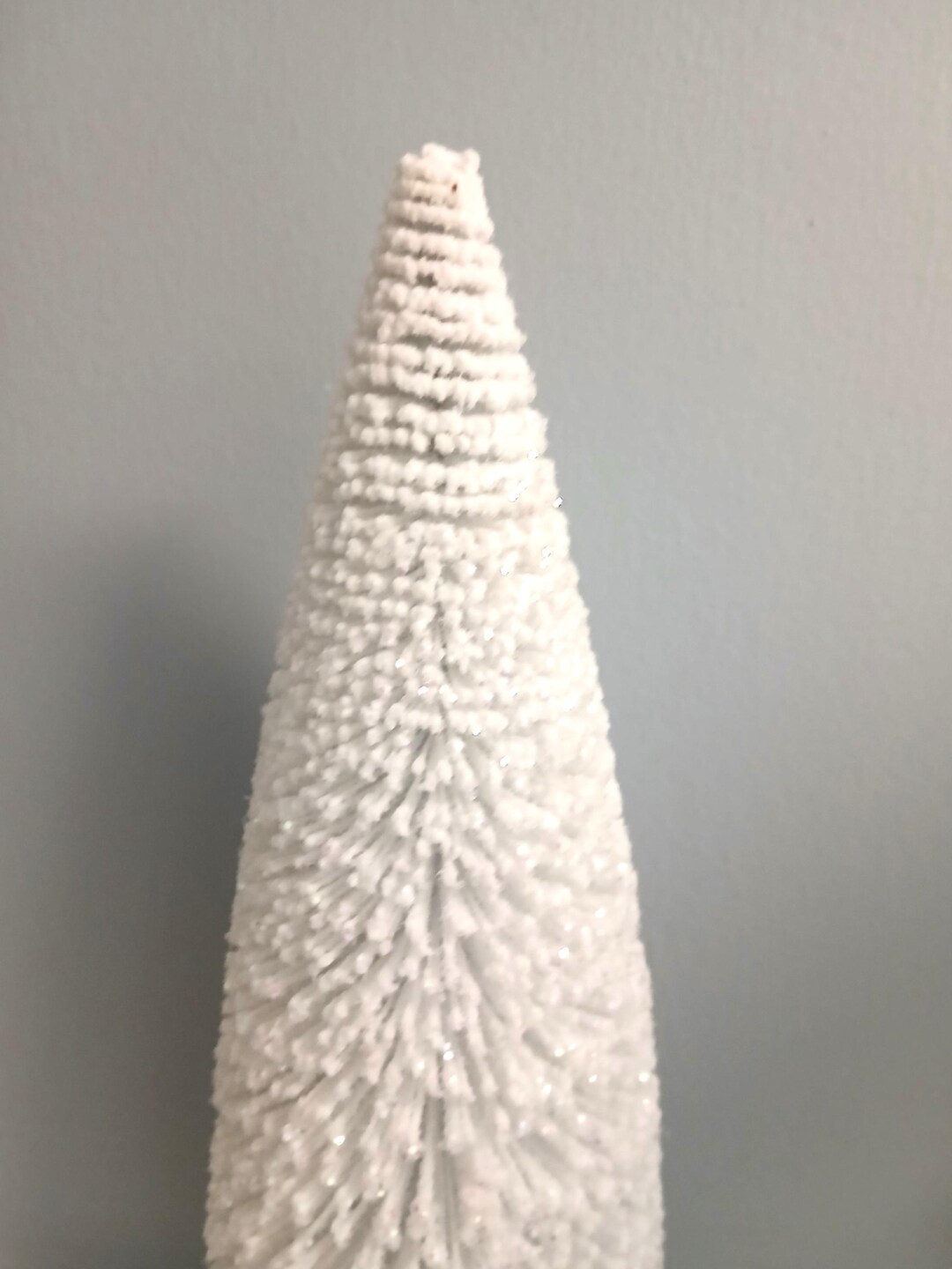 TALL White Bottle Brush Tree,12," Vintage Shabby Style, Sisal ...