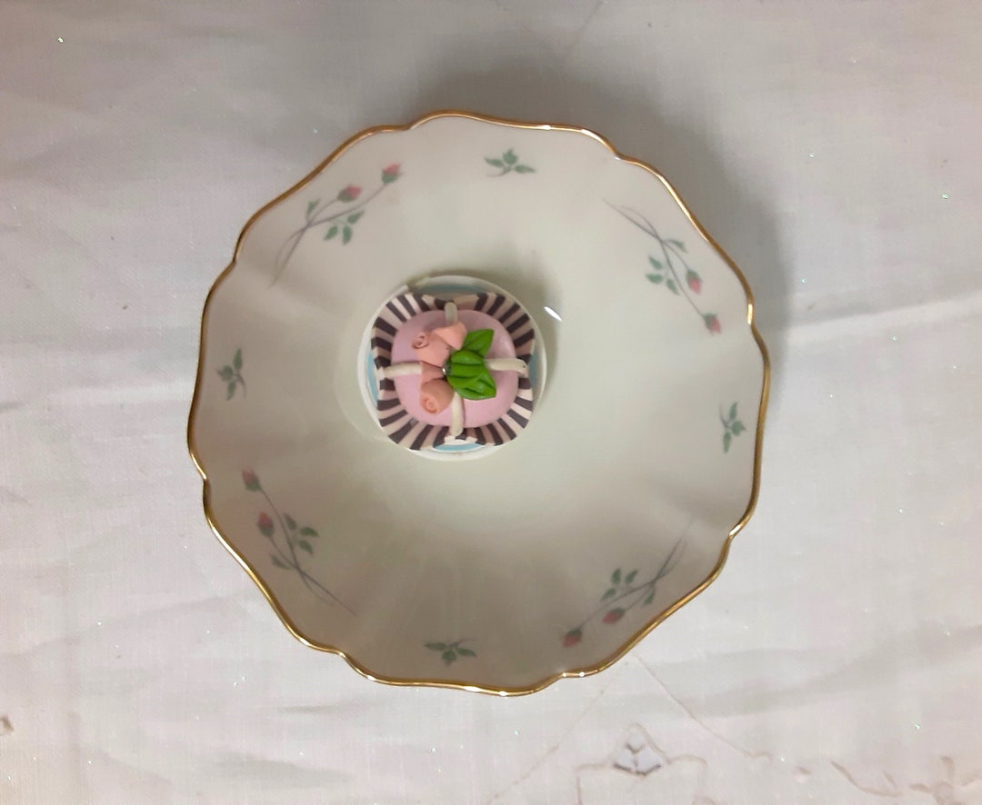 Lenox Small Bowl, Rose Manor, Gold Trim, Rosebuds, Candy, Snack Serving ...