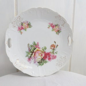 Vintage Pink Roses Plate Dish Shabby Cottage Style Display - Etsy