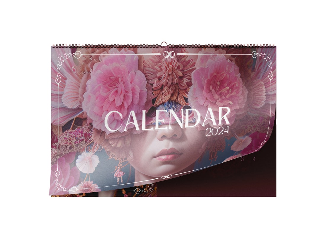 2024 Printable Calendar Magic Art Nouveau Fantasy Insert Planner Fairy ...