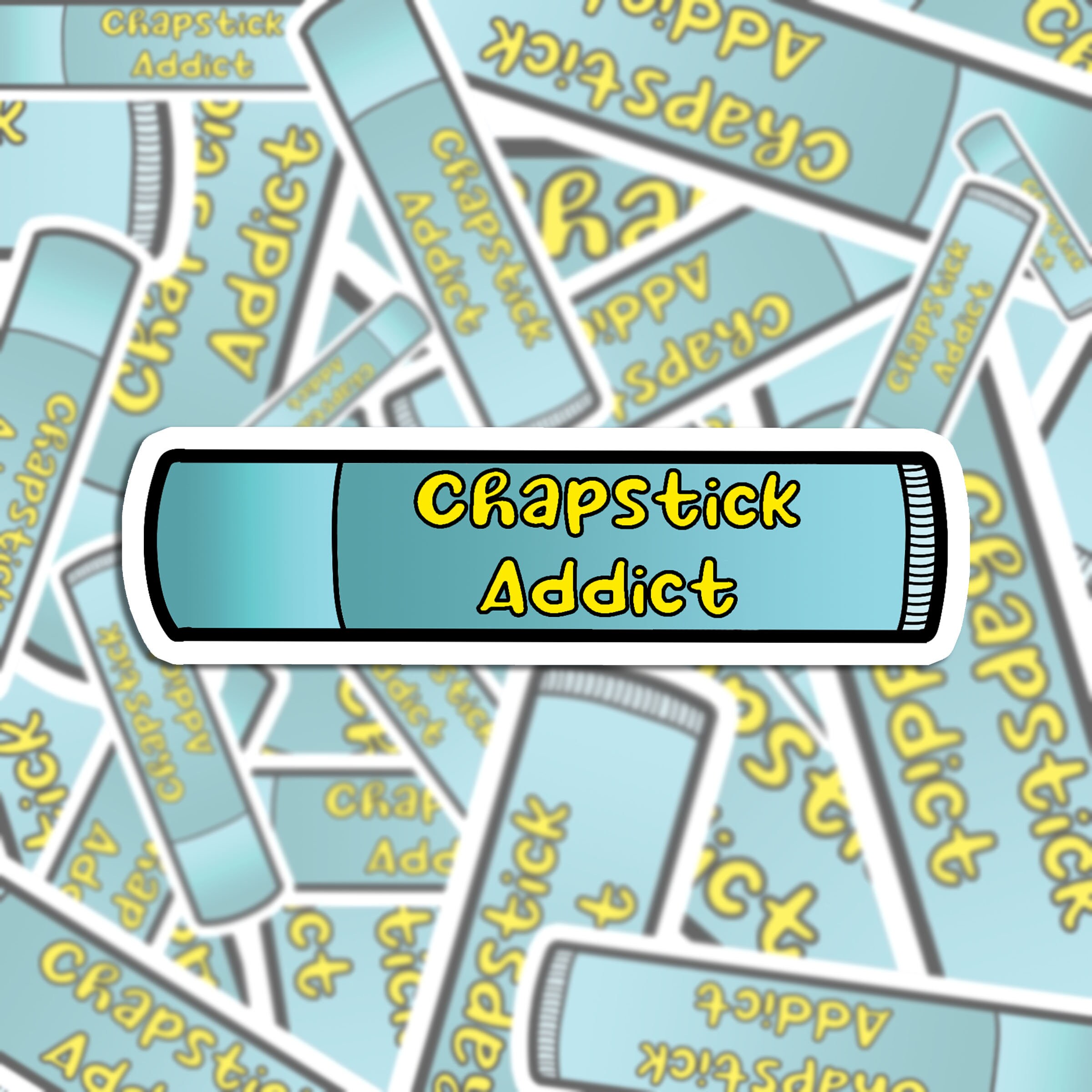 Chapstick Addict Laminated Vinyl Sticker for Water Bottles, Waterproof ...
