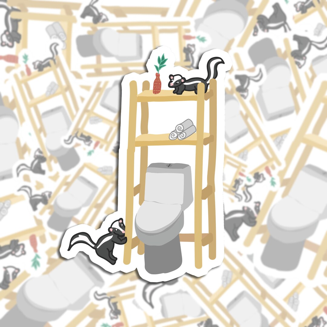 Skunks on Toilet Sticker: Funny Animal Lover Gift - Etsy
