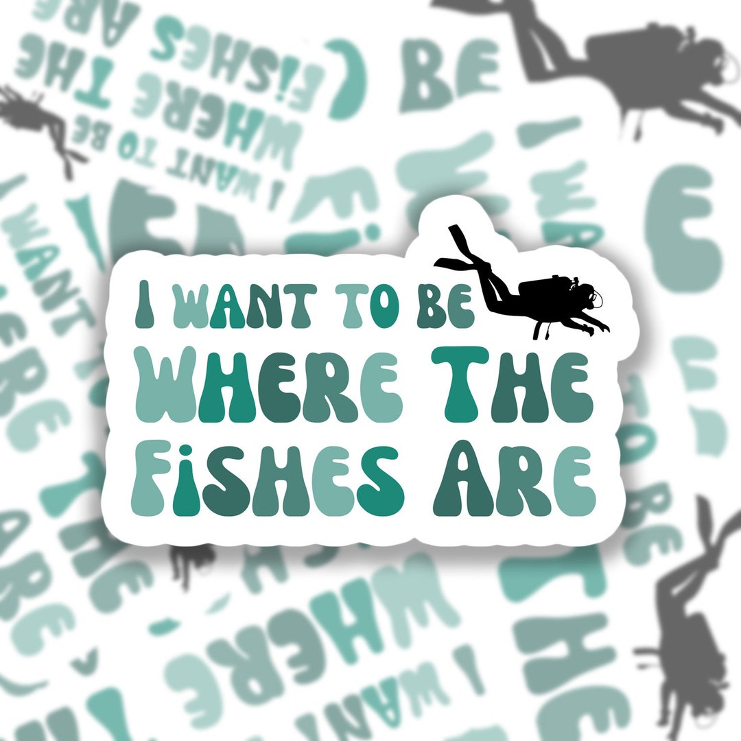 Scuba Sticker- Scuba Diver Sticker for Water Bottle, Waterproof Sticker ...