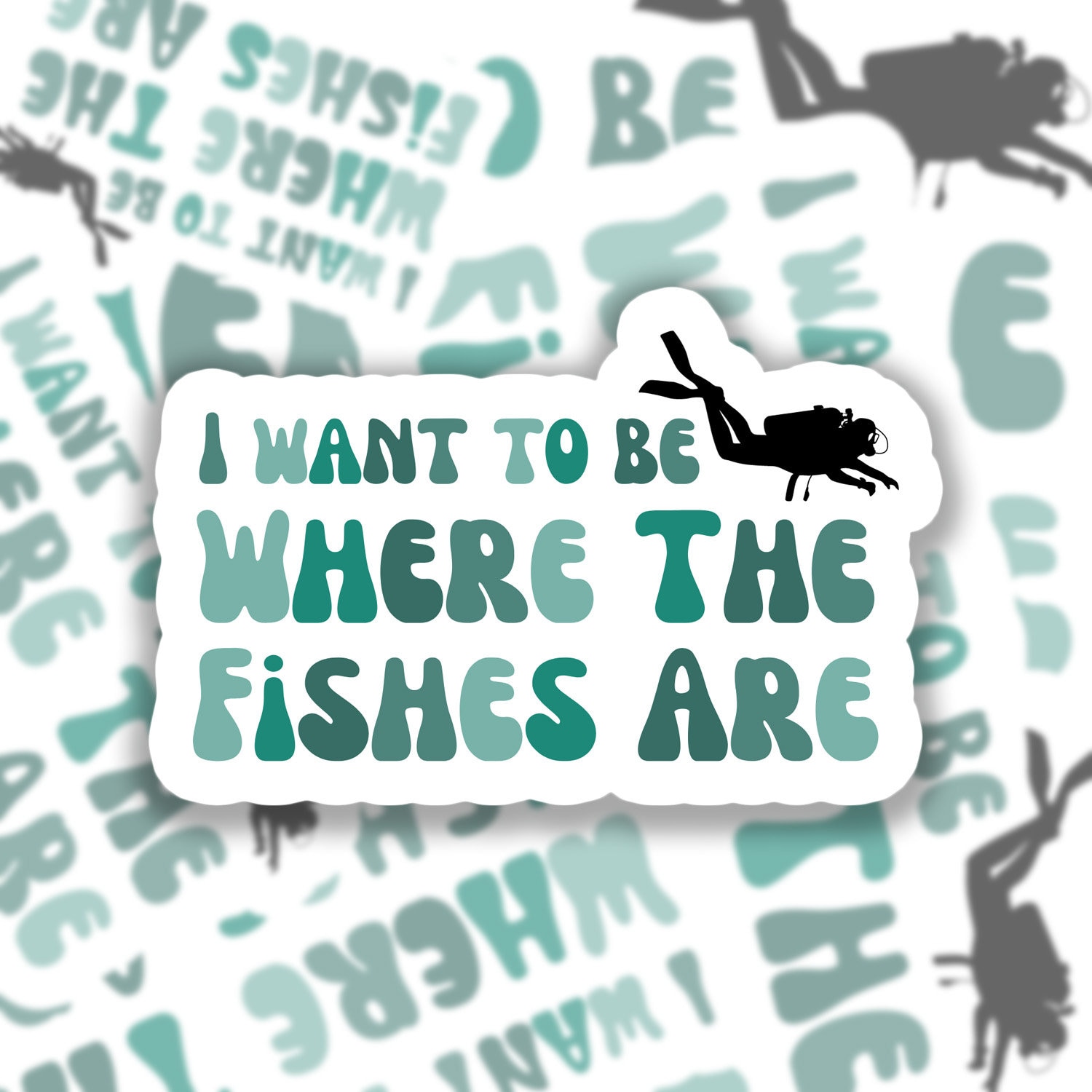 Scuba Sticker- Scuba Diver Sticker for Water Bottle, Waterproof Sticker ...