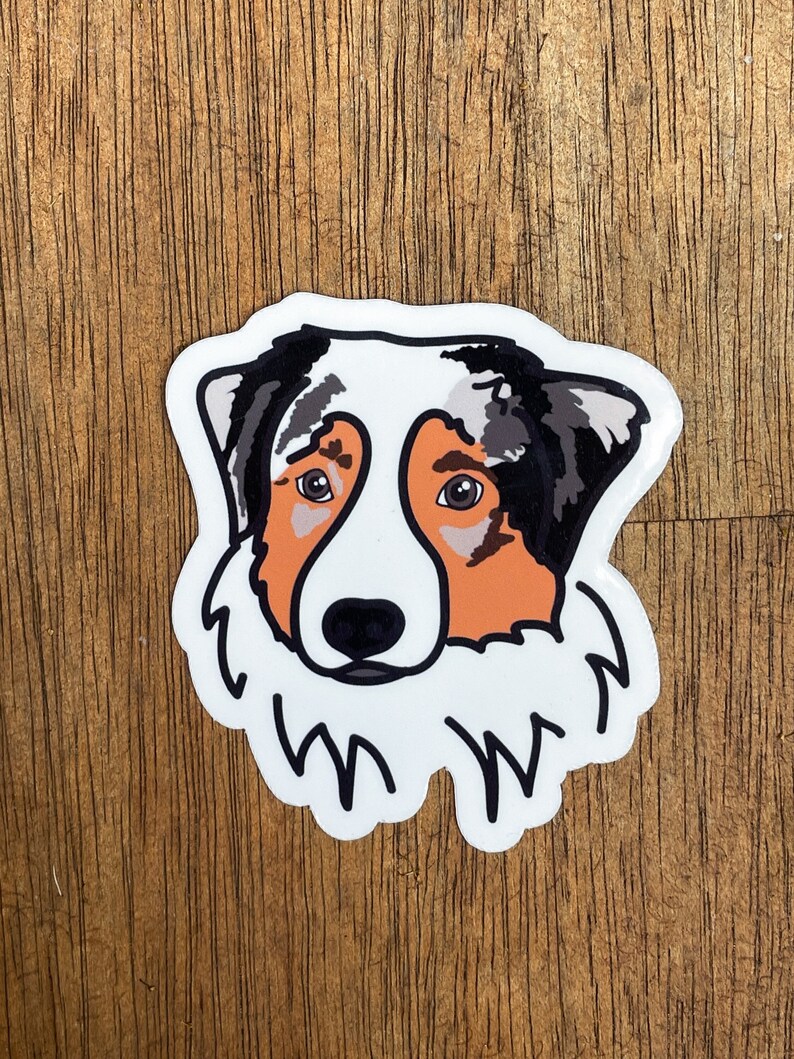 Custom Dog Sticker Hand Drawn Dog Face Sticker Personalized Dog Drawing ...