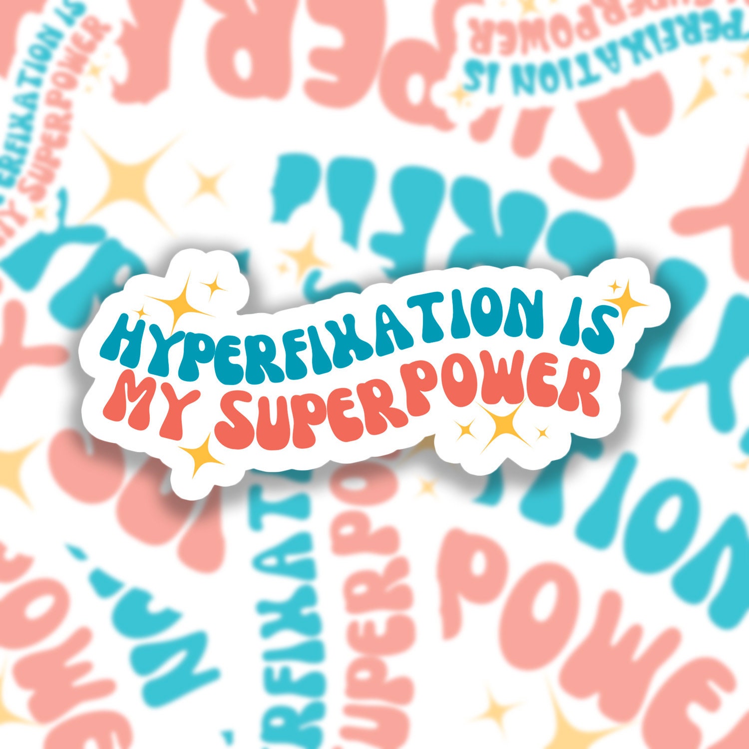Hyperfixation Sticker Adhd Sticker Gift Waterproof Sticker - Etsy