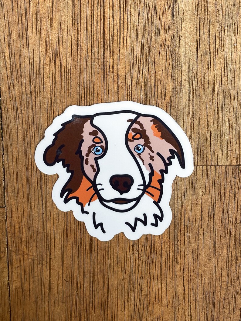 Custom Dog Sticker Hand Drawn Dog Face Sticker Personalized Dog Drawing ...