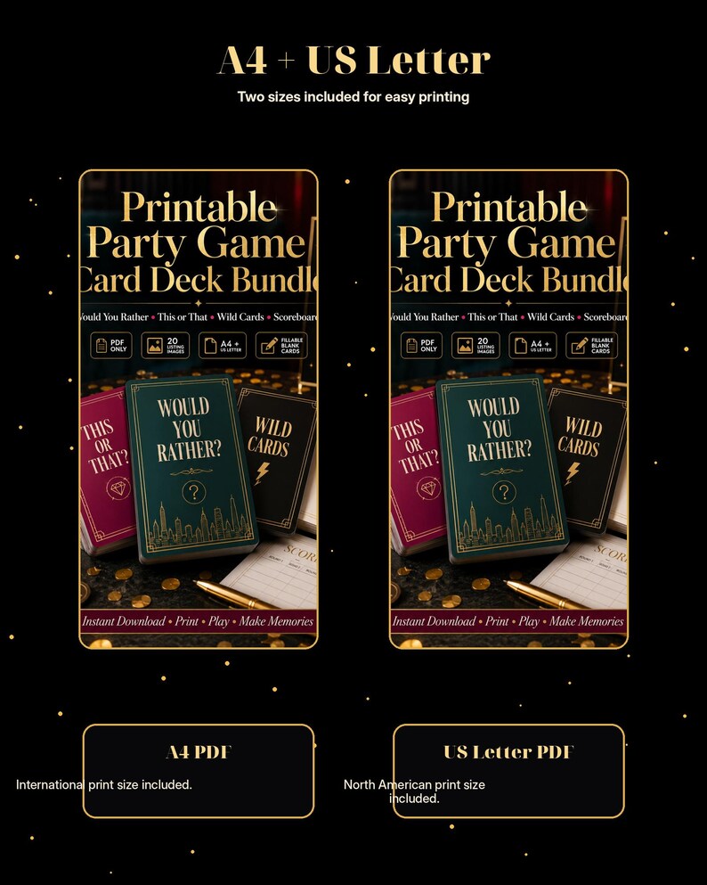 Would You Rather Game Cards, 120 Printable Questions, Party PDF ...