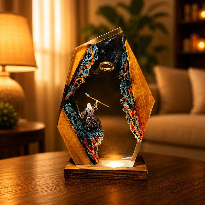 Lord of Rings Epoxy Lamp - Etsy