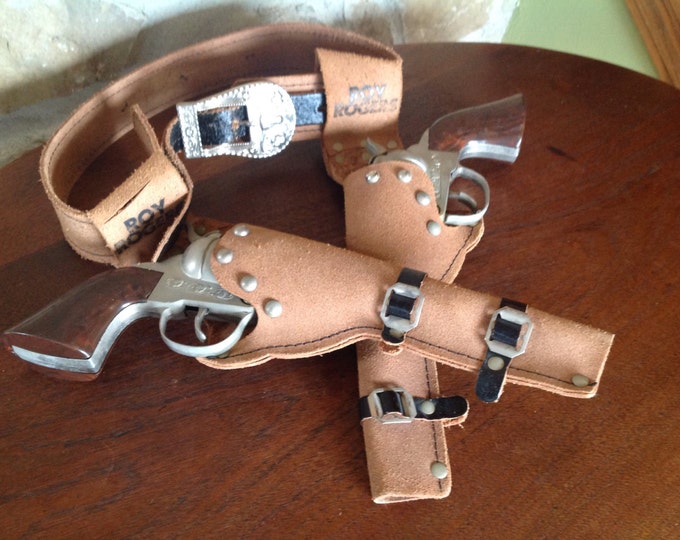 Roy Rogers Toy Gun Set With Pistols and Holster, Toy Cap Gun Set ...