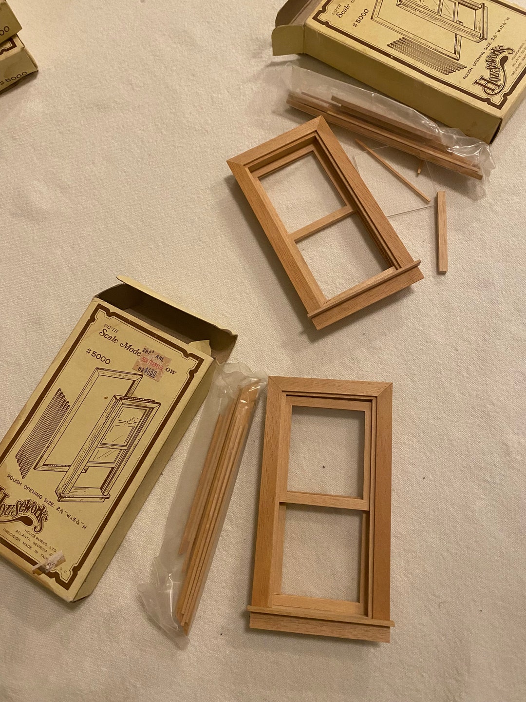 Houseworks Wooden Windows, Dollhouse Miniature, Vintage, Lot of 4 ...