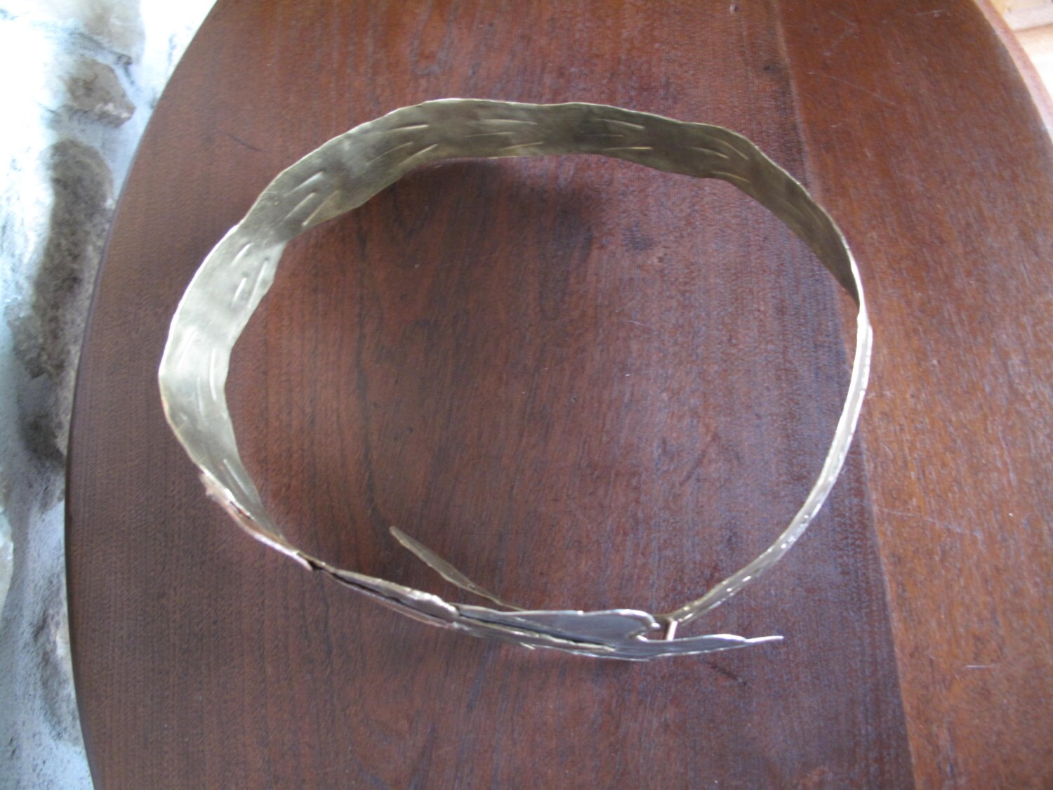 Metal Belt, Wide, Hand Forged, Brass, Copper, Steel, Oak Leaves, Size ...