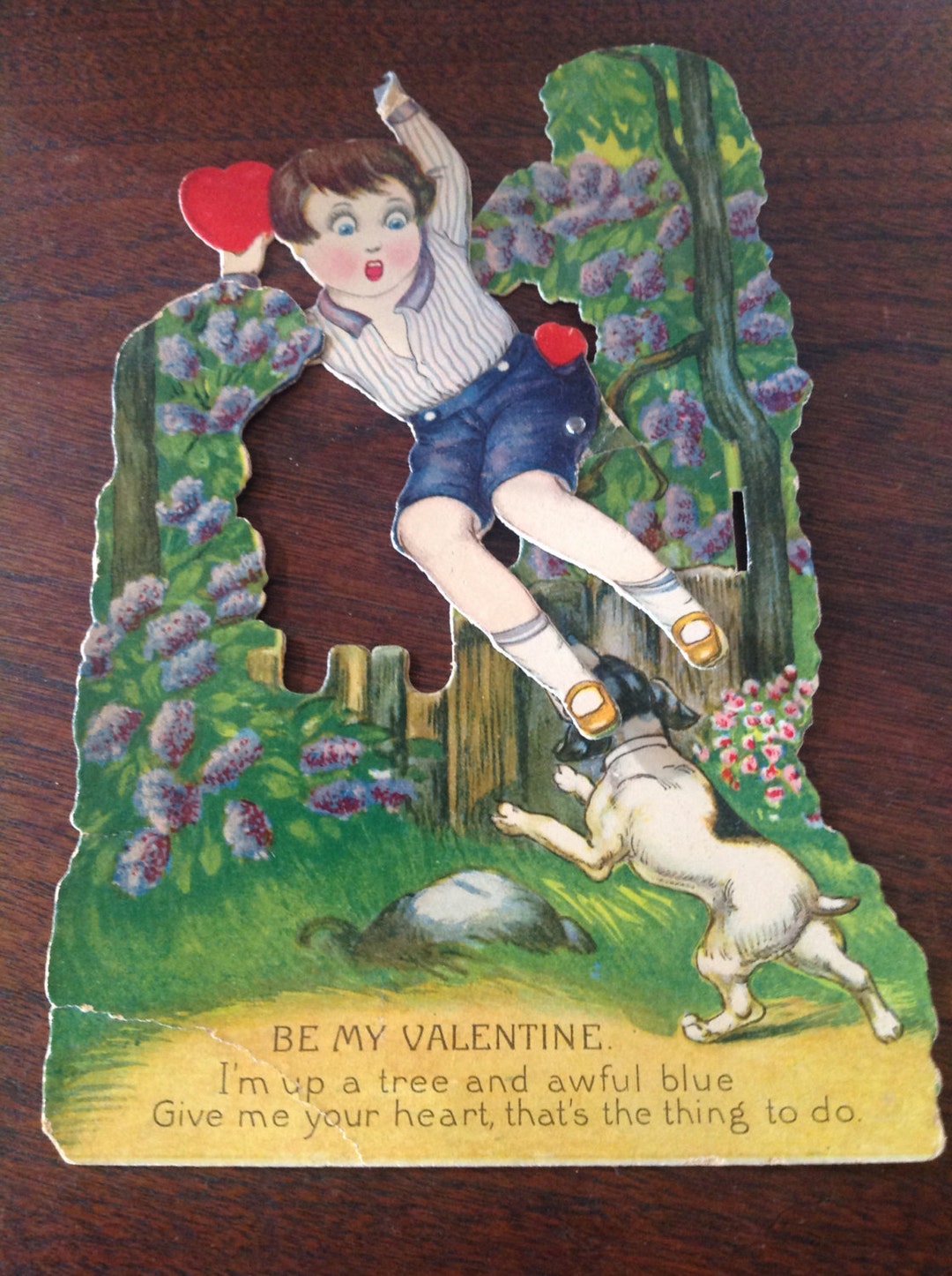 Mechanical Antique Valentine, 1920s, Valentine in a Tree - Etsy