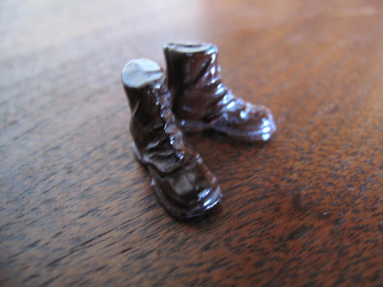Miniature Die Cast, Metal Shoes, Cracker Jack?, Pair, Brown, Old ...