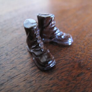 Miniature Die Cast, Metal Shoes, Cracker Jack?, Pair, Brown, Old ...