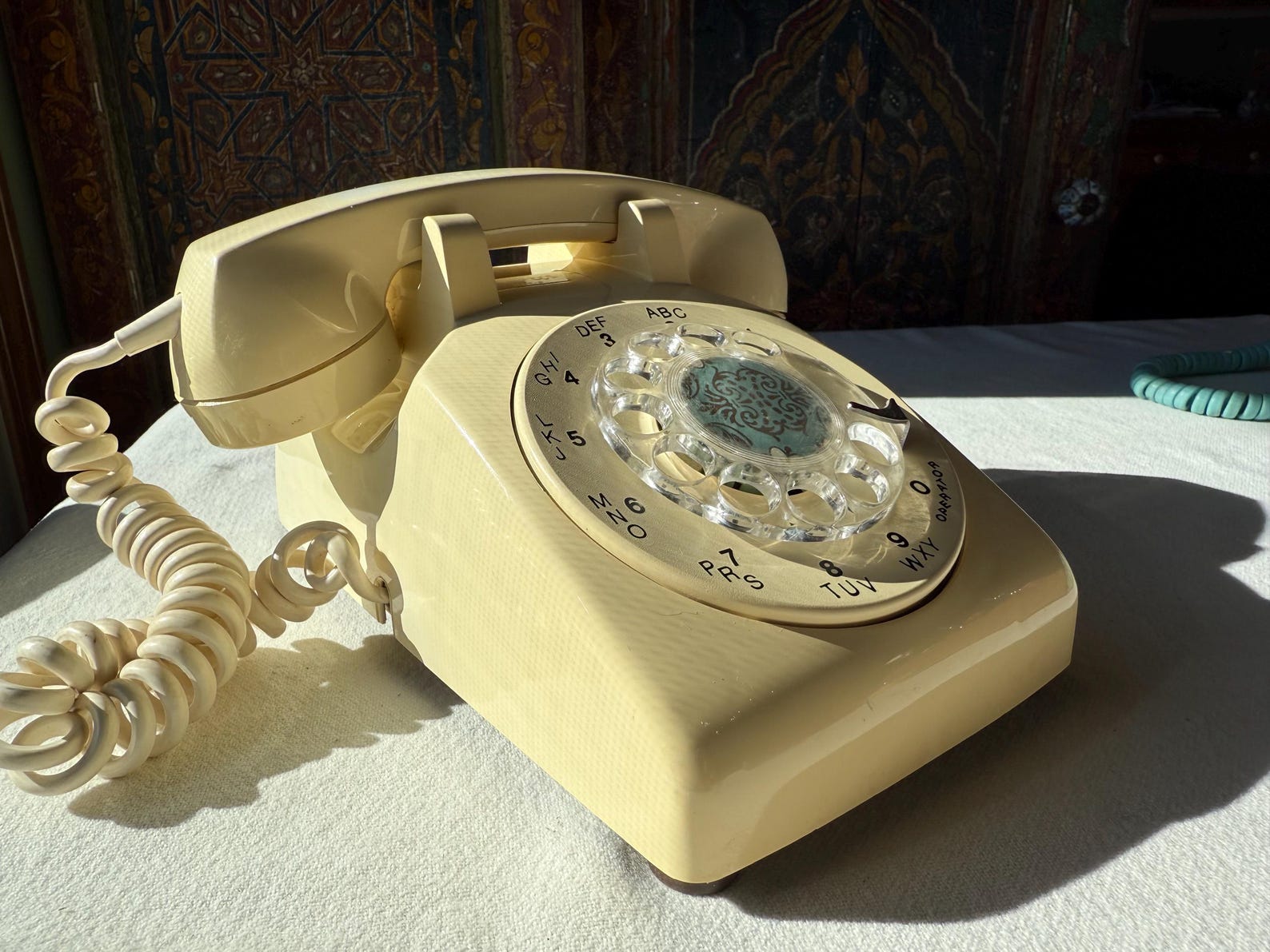 Tested Working Rotary Dial Desk Phone, Ivory, Cream, Vintage Telephone ...