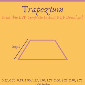 Printable Trapezium EPP Template Instant PDF Download - Etsy