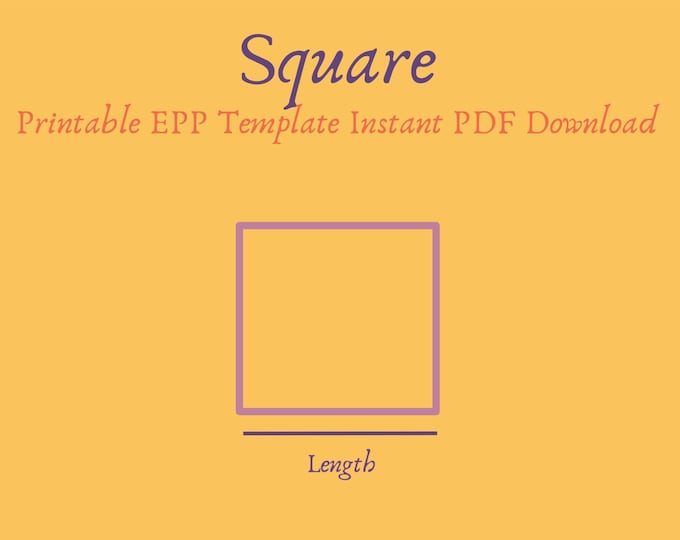 Printable Square EPP Template PDF Instant Download - Etsy