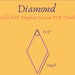 Printable 60 Degree Diamond EPP Template Instant PDF Download - Etsy
