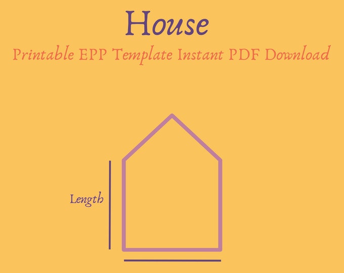Printable Pentagon House EPP Template PDF Instant Download - Etsy