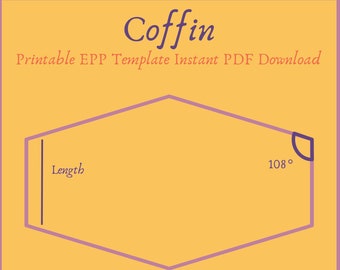 Coffin Epp Template | Etsy