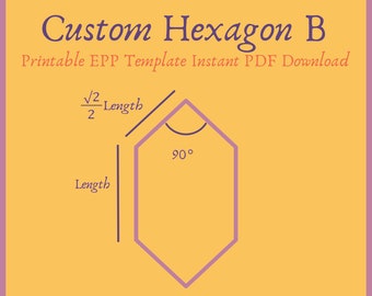 Printable 90 Degree Hexagon Honeycomb EPP Template Instant PDF | Etsy