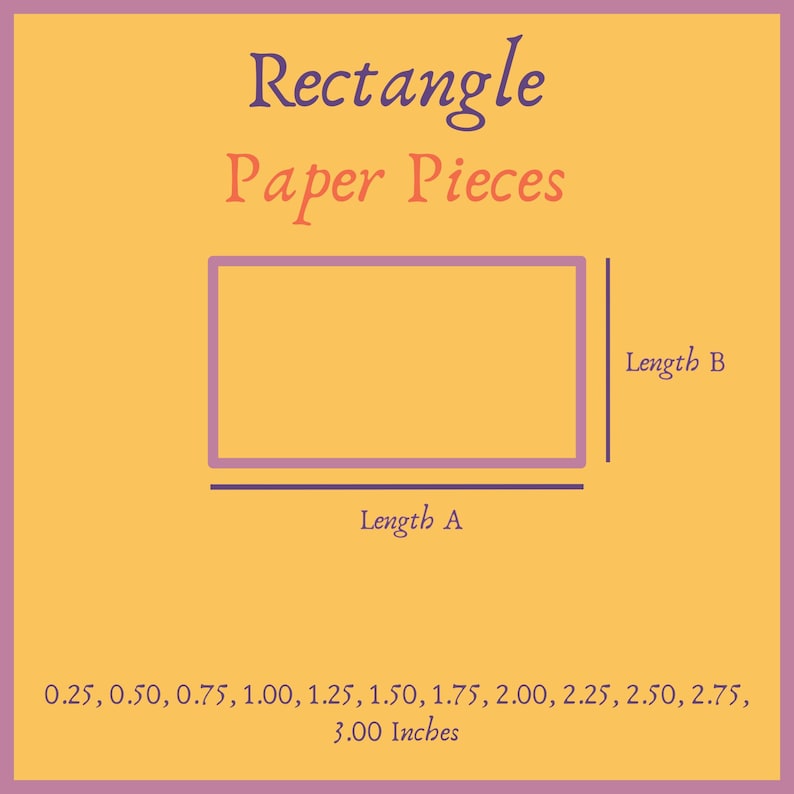 Pre-cut Rectangle Paper Pieces EPP English Paper Piecing - Etsy