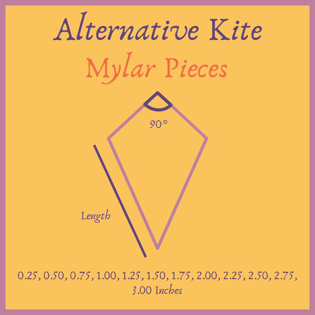 Pre-cut 90 Degree Alternative Kite Mylar Pieces EPP English Paper ...