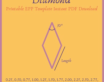 Printable Jewel EPP Template Instant PDF Download | Etsy