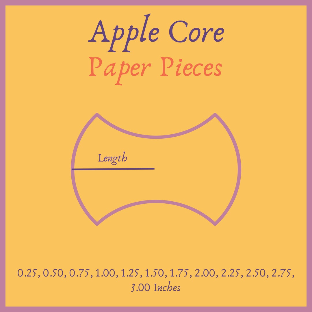 Pre-cut Apple Core Paper Pieces EPP English Paper Piecing Templates - Etsy