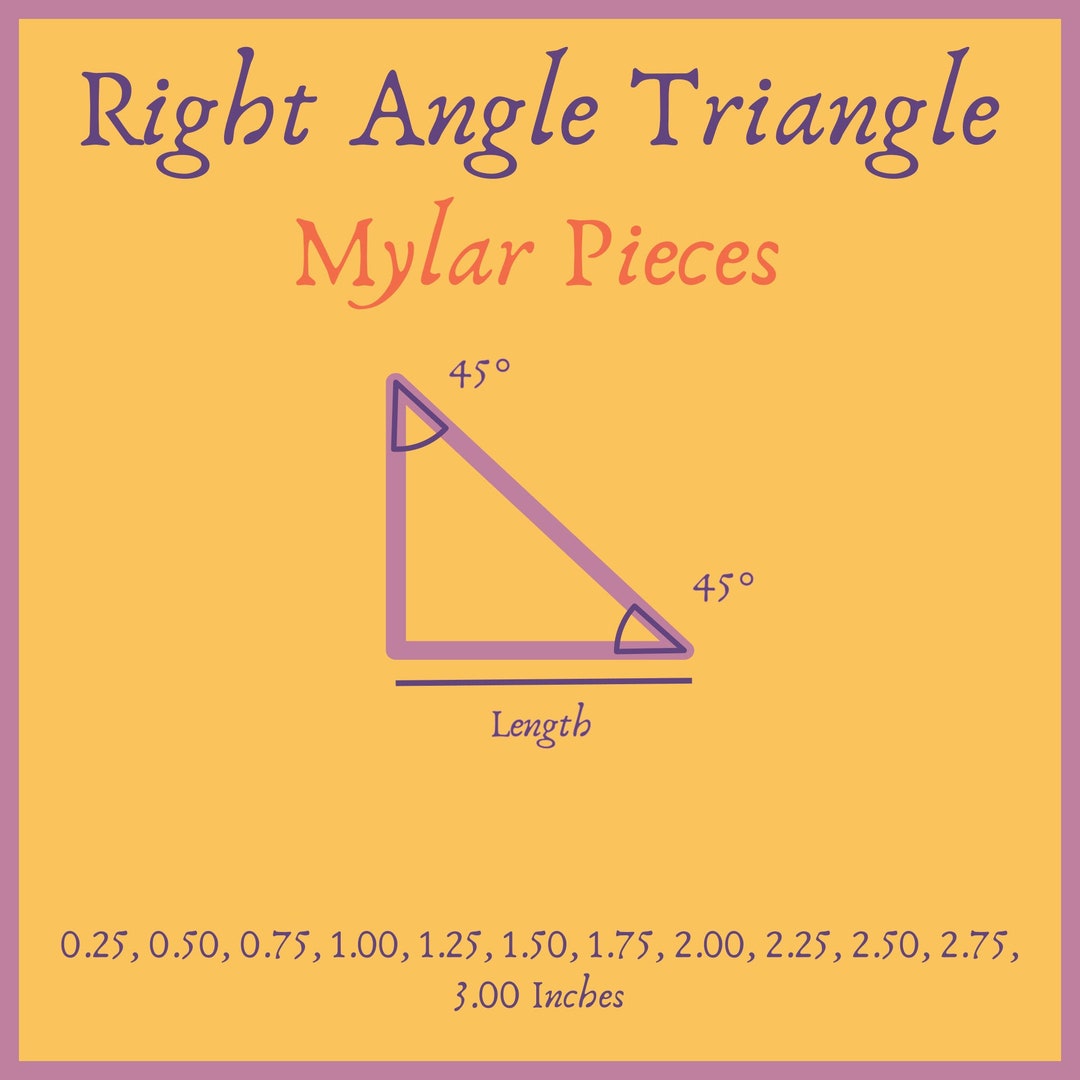 Pre-cut 45 Degree Right Angle Triangle Mylar Pieces EPP English Paper ...
