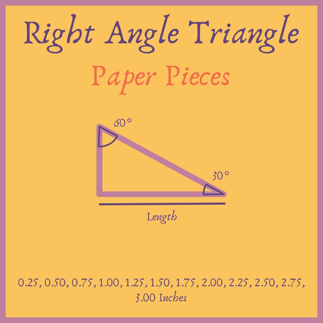 Pre-cut 30/60 Degree Right Angle Triangle Paper Pieces EPP English ...