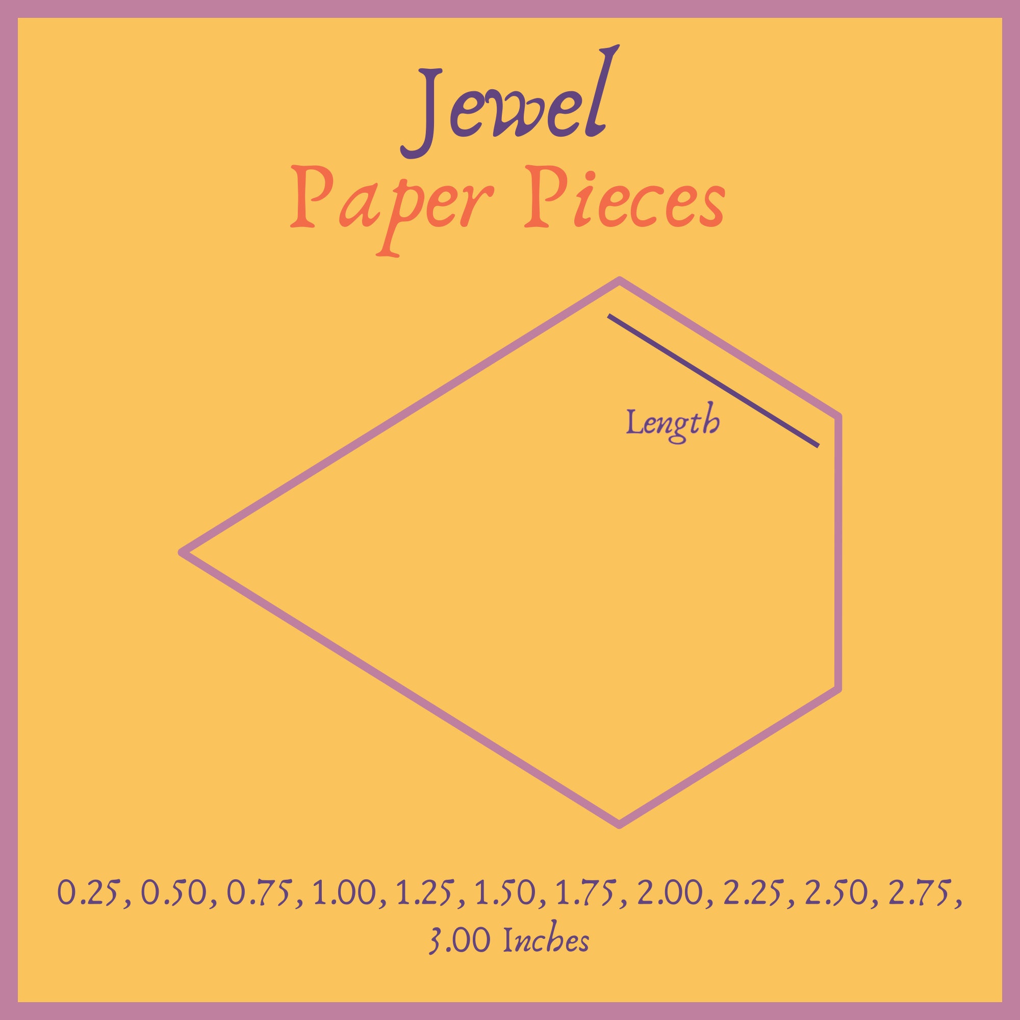 Pre-cut Jewel Paper Pieces EPP English Paper Piecing Templates - Etsy