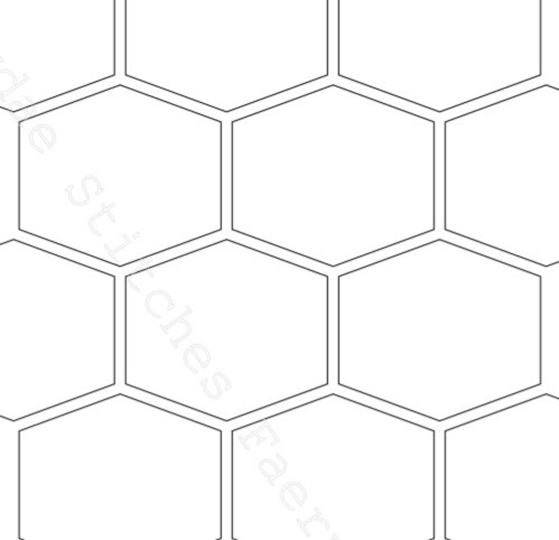 Printable 140 Degree Hexagon Coffin EPP Template Instant PDF Etsy
