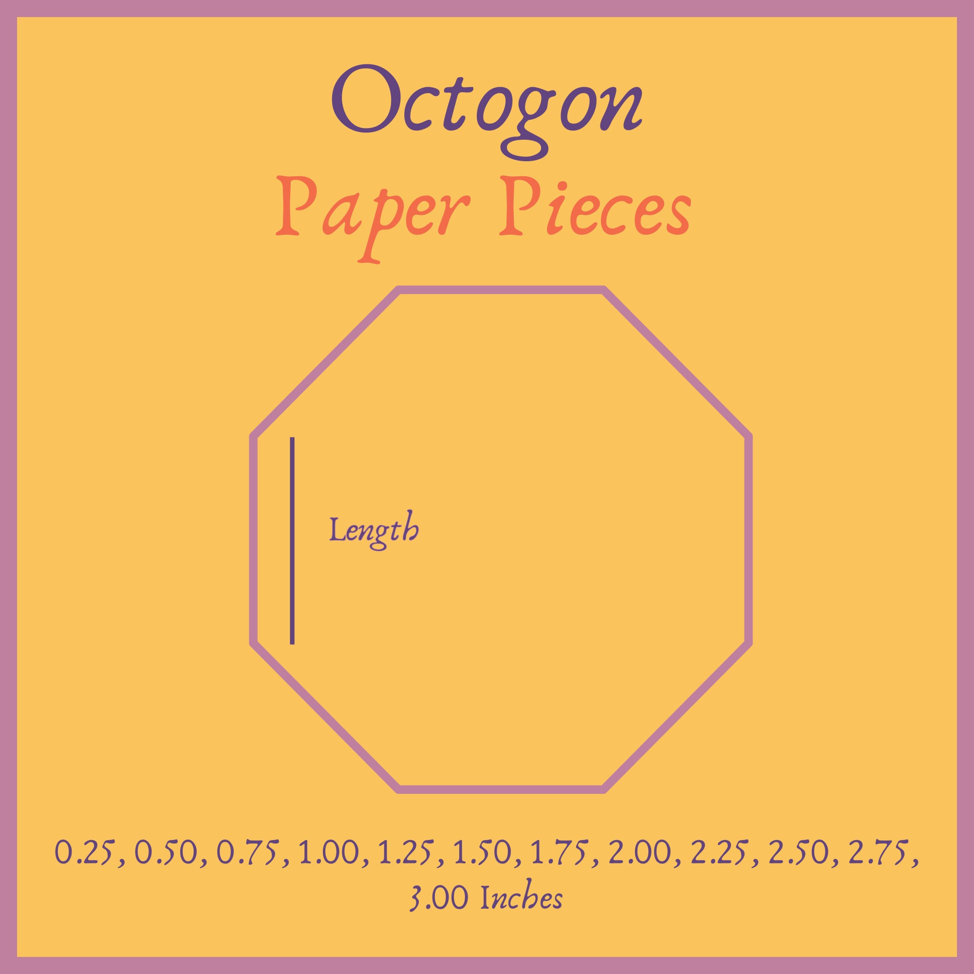 Pre-cut Octagon Paper Pieces EPP English Paper Piecing - Etsy UK