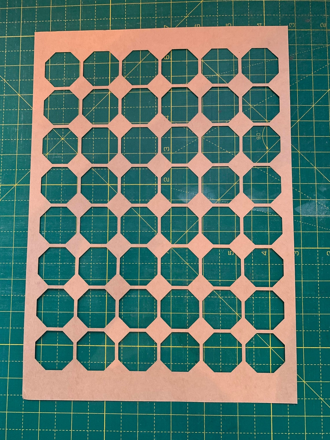 Octagon A4 Stencil 225gsm Kraft Card Mixed Media Art Journal - Etsy