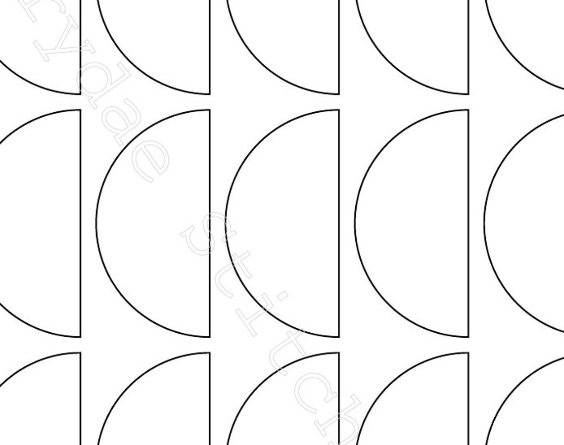 Printable Semi Circle EPP Template Instant PDF Download | Etsy