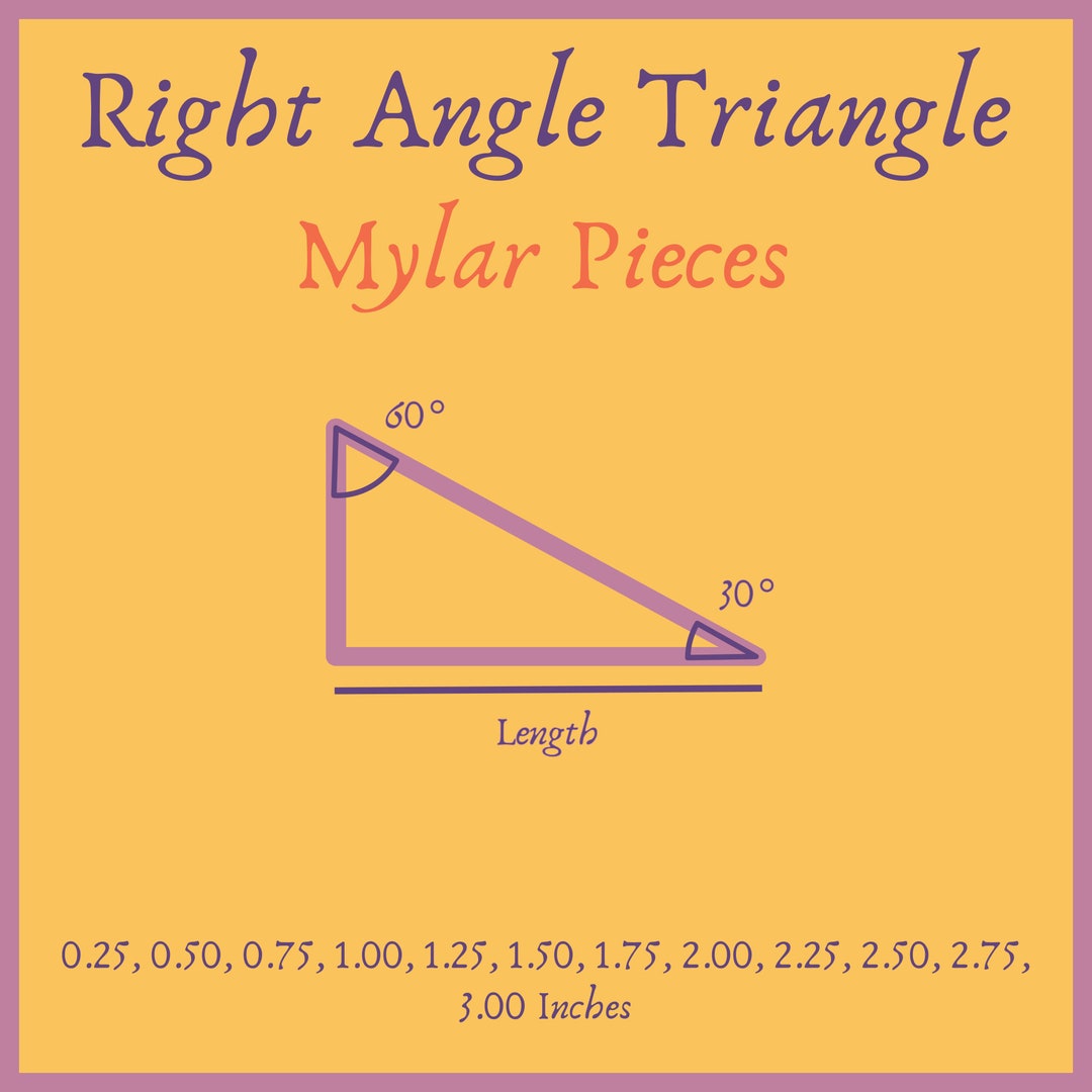 Pre-cut 30/60 Degree Right Angle Triangle Mylar Pieces EPP English ...
